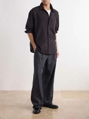 MFPEN Executive Striped Cotton-poplin Shirt