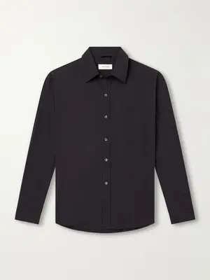 MFPEN Executive Striped Cotton-poplin Shirt - Brown