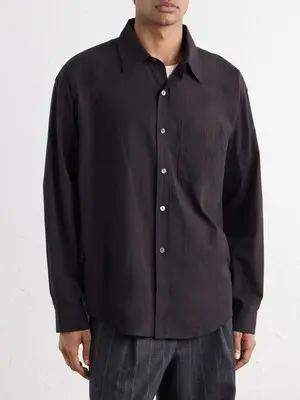 MFPEN Executive Striped Cotton-poplin Shirt - Brown