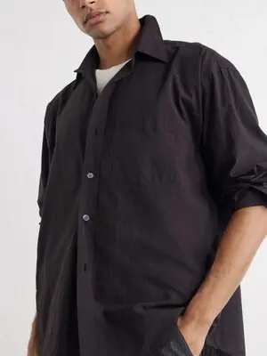 MFPEN Executive Striped Cotton-poplin Shirt - Brown
