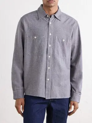 3sixteen Utility Cotton And Silk-blend Chambray Shirt