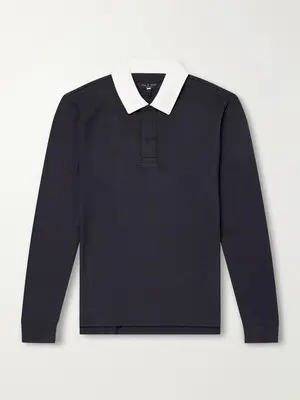 Rag & Bone Cotton-piqué Polo Shirt - Black