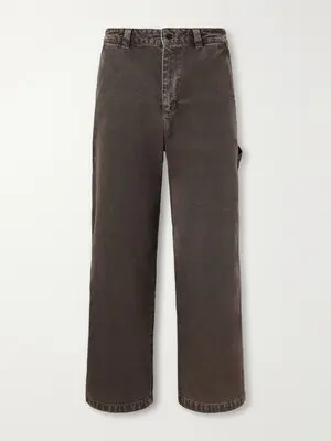 A.p.c. Dan Carpenter Wide-leg Cotton-canvas Trousers - Brown