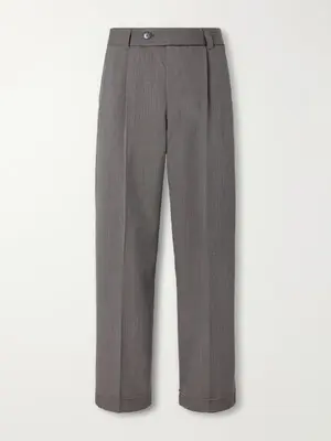 MFPEN Patch Straight-leg Wool-twill Trousers - Gray