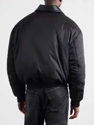 Balenciaga Coccon Leather-trimmed Padded Shell Bomber Jacket