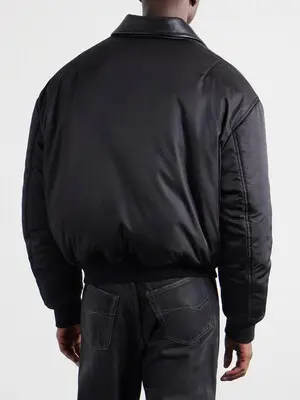 Balenciaga Padded Shell Bomber Jacket - Black
