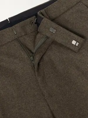 Sunspel Straight-leg Wool Brushed Trousers