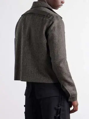 Rick Owens Tower Alice Mélange Wool Bomber Jacket