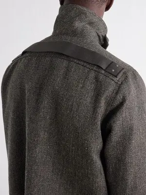 Rick Owens Tower Alice Mélange Wool Bomber Jacket - Gray