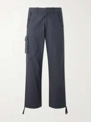 JEANERICA Monti Straight-leg Cotton Trousers - Gray