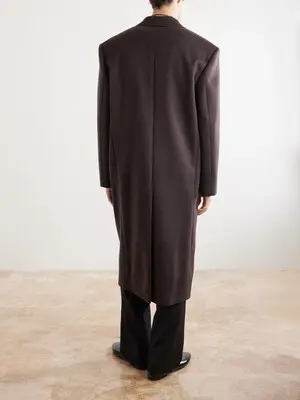 Saint Laurent Double-breasted Felted Wool Coat