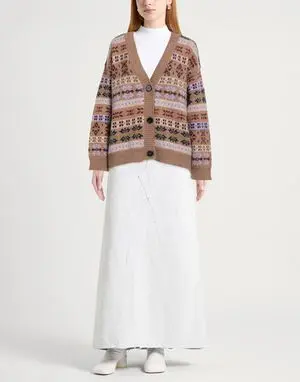 Max Mara Cardigan Light Brown Size Acrylic, Alpaca Wool, Wool