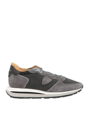 Philippe Model Sneakers Khaki Size Leather, Textile Fibers - Grey