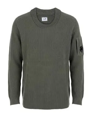 C.P. COMPANY Ribbed Knit Cotton And Polyamide Sweater - Green