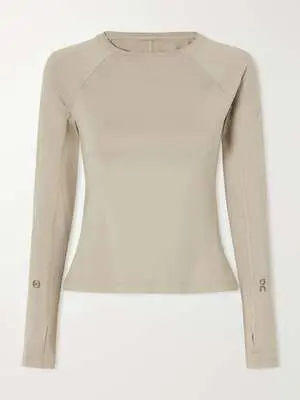 On Studio Long-t Recycled Jersey Top - Beige