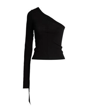 Rick Owens One-shoulder Cotton Top - Black