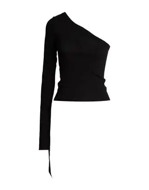 Rick Owens One-shoulder Cotton Top - Black