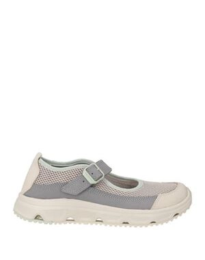 SALOMON Ballet Flats Size Leather, Textile Fibers - Grey