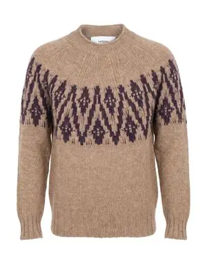 LARDINI Sweater Sand Size Alpaca Wool, Wool, Nylon, Polyamide