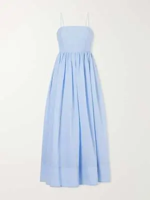Aje Rosie Cotton And Silk-blend Poplin Maxi Dress