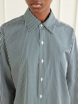 Comme Si La Camicia Cotton-poplin Shirt - Green