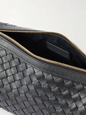 Bottega Veneta Intrecciato 19 Leather Shoulder Bag - Black