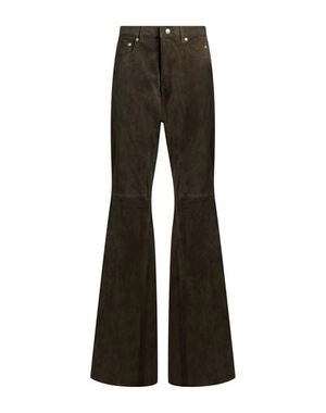 Rick Owens Pants Dark Size Calfskin - Brown