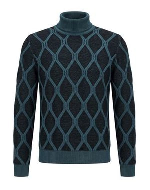 MOORER Turtleneck Virgin Wool Sweater - Deep Teal