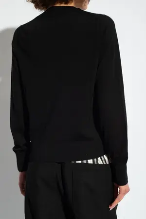 Victoria Beckham Logo-embroidered Merino Wool Jumper