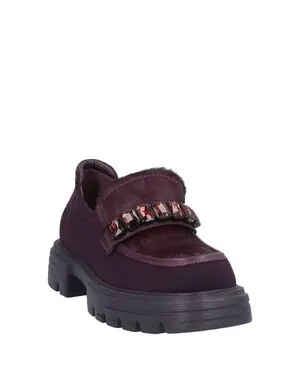JEANNOT Loafers Size Leather, Textile Fibers - Plum