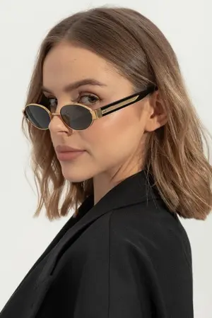Linda Farrow Sadie Oval Frame Sunglasses