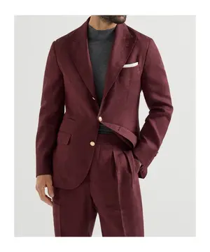 Brunello Cucinelli Chevron Peak-lapels Blazer