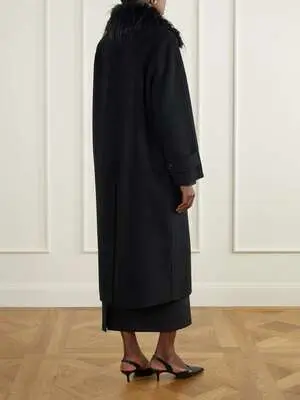 Loulou De Saison Plush-trimmed Wool And Cashmere-blend Coat