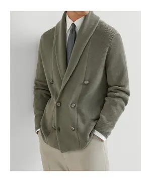 Brunello Cucinelli Double-breasted Knitted Cardigan