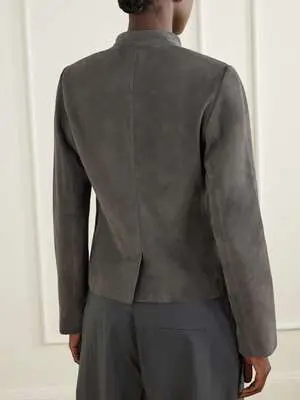 ST. AGNI Suede Biker Jacket
