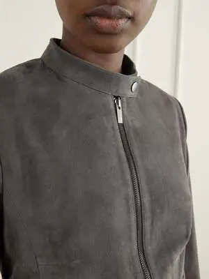 ST. AGNI Suede Biker Jacket