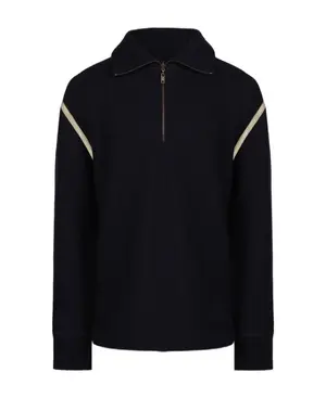 MAISON MARGIELA Turtleneck Elbow Patched Sweater - Black
