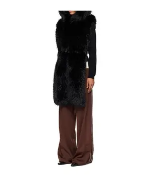 Moncler Faux Fur Hooded Gilet