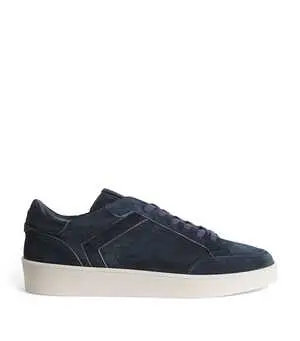 Canali Suede Nuvola Sneakers - Navy