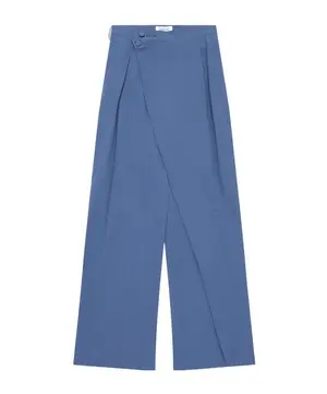 KIKO KOSTADINOV Wrap-style Casual Trousers - Blue