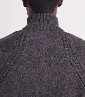Sease Cashmere Mouliné Half-zip Sweater