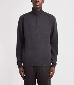 Sease Cashmere Mouliné Half-zip Sweater