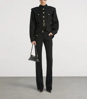 Balmain Virgin Wool Belted Jacket