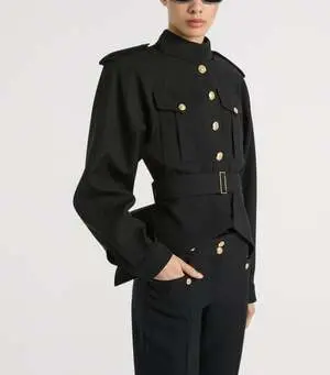 Balmain Virgin Wool Belted Jacket