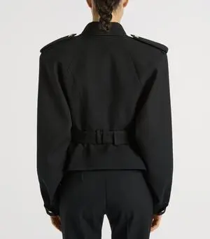 Balmain Virgin Wool Belted Jacket