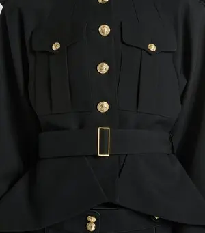 Balmain Virgin Wool Belted Jacket