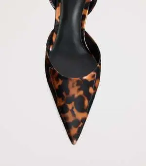 Balmain Tortoiseshell Effect Leather Print Pumps
