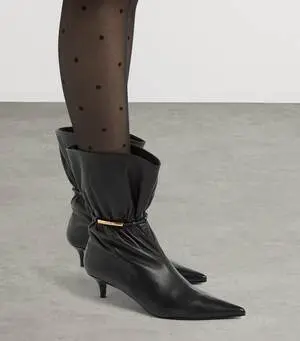 Balmain Lambskin Sphynx Ankle Boots