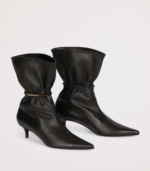 Balmain Lambskin Sphynx Ankle Boots