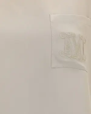 Max Mara Pagano Embroidered Logo Pocket T-shirt - Beige